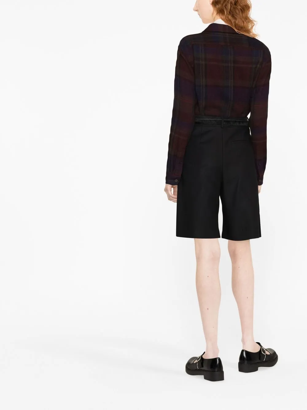 Ralph Lauren Collection Plaid Wool Overshirt | Red | FARFETCH