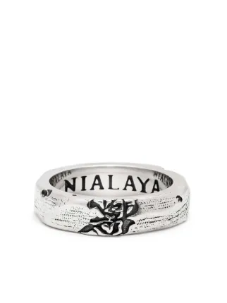 Nialaya Jewelry Carved vintage-effect Ring | Silver | FARFETCH