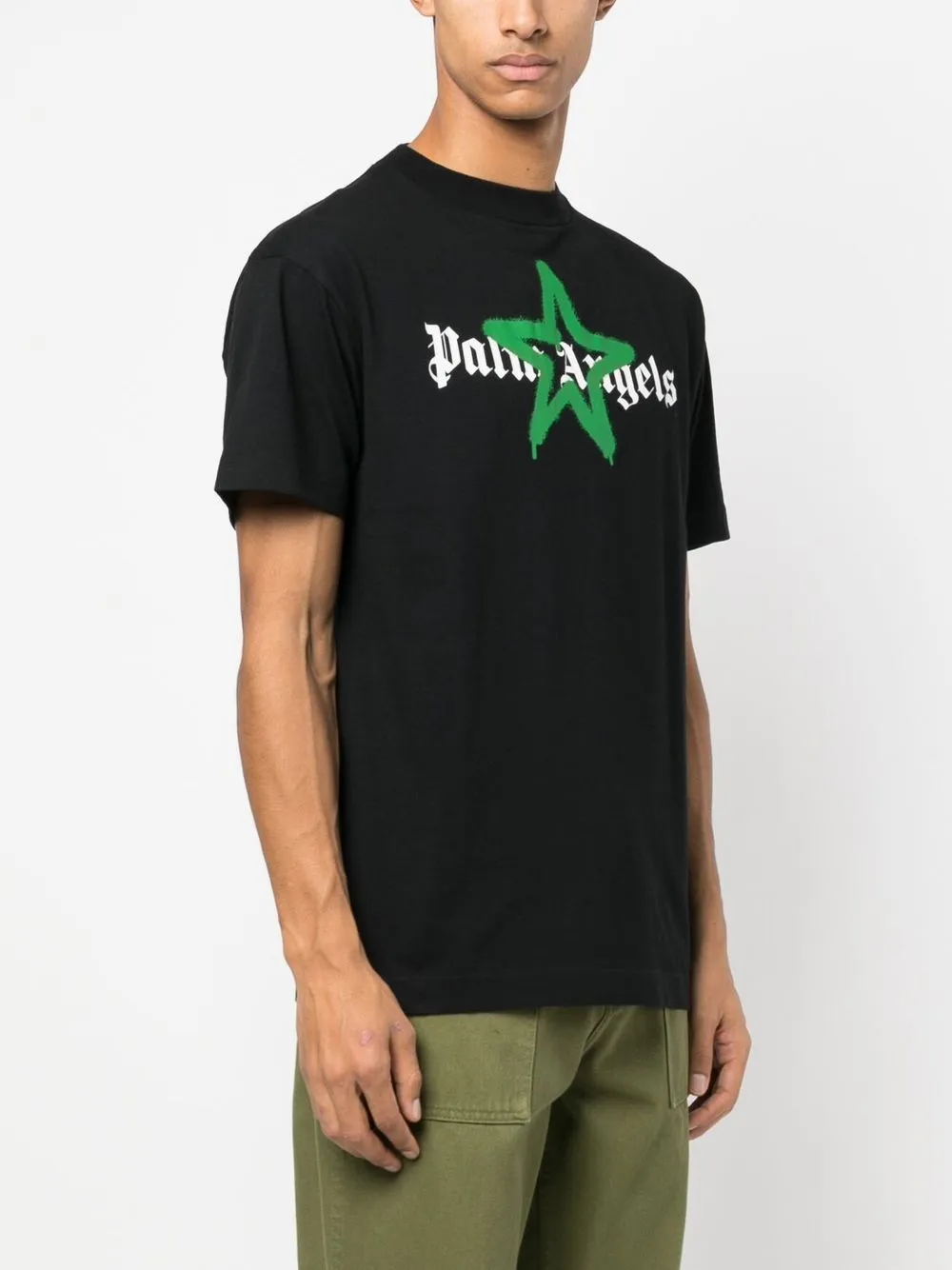 Palm Angels logo-print T-shirt | Black | FARFETCH