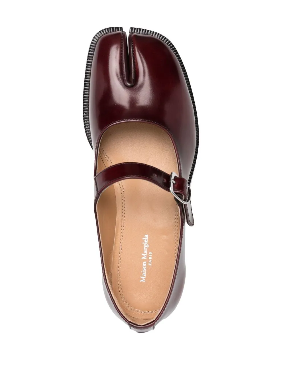 Maison Margiela Tabi Leather Mary Jane Shoes - Farfetch