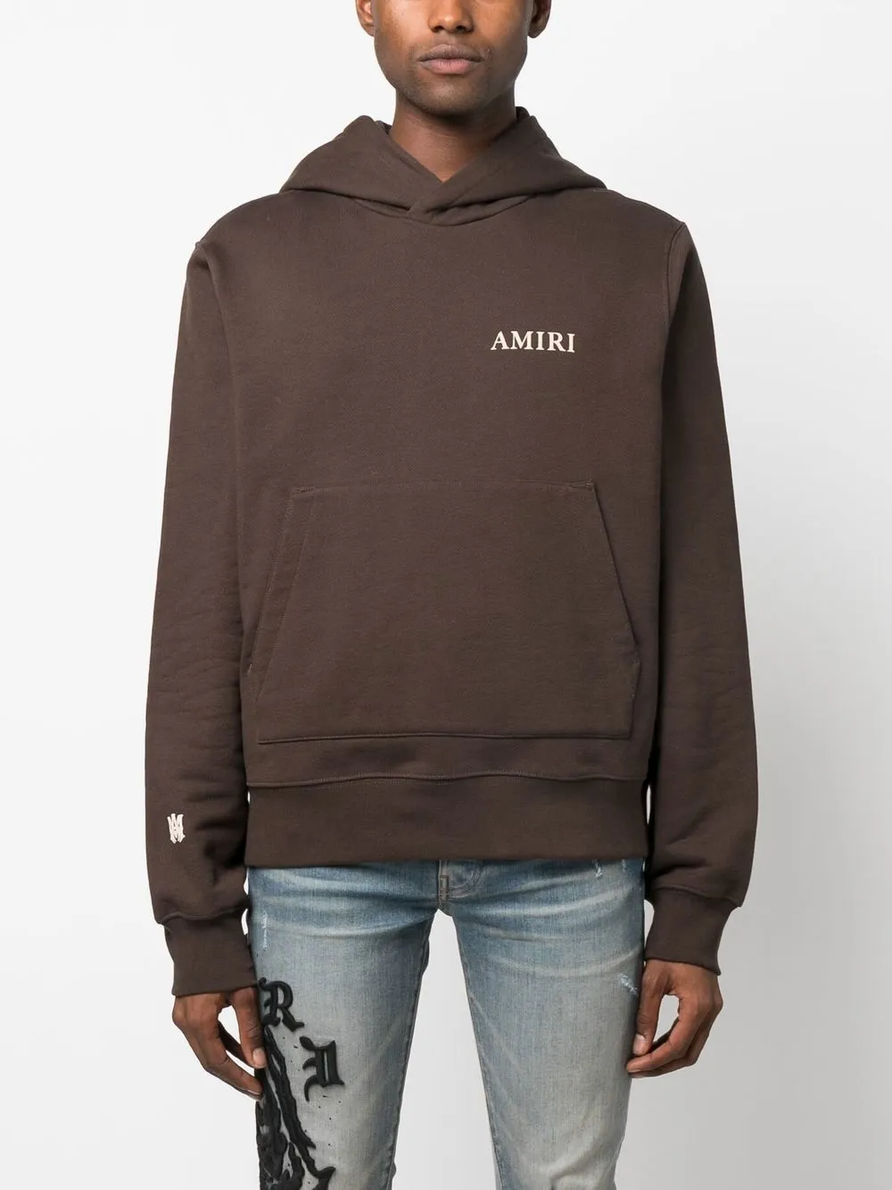 AMIRI logo-print Cotton Hoodie - Farfetch