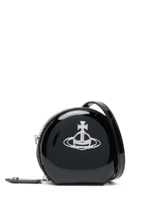 Vivienne Westwood Orb-plaque Leather Satchel Bag | Black | FARFETCH AO