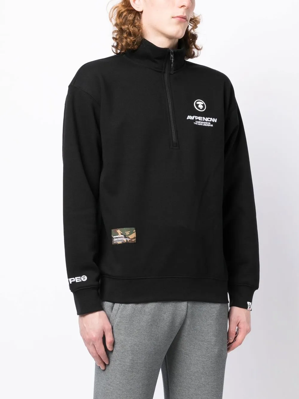 AAPE BY *A BATHING APE® Pull Zippé à Patch Logo - Farfetch