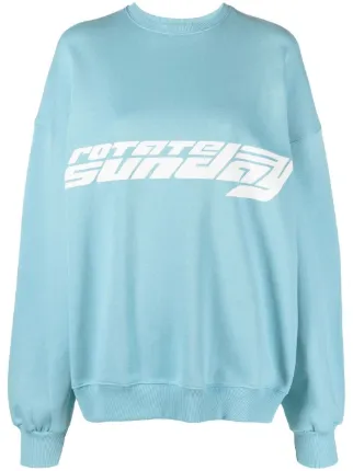 ROTATE BIRGER CHRISTENSEN logo-print Sweatshirt | Blue | FARFETCH