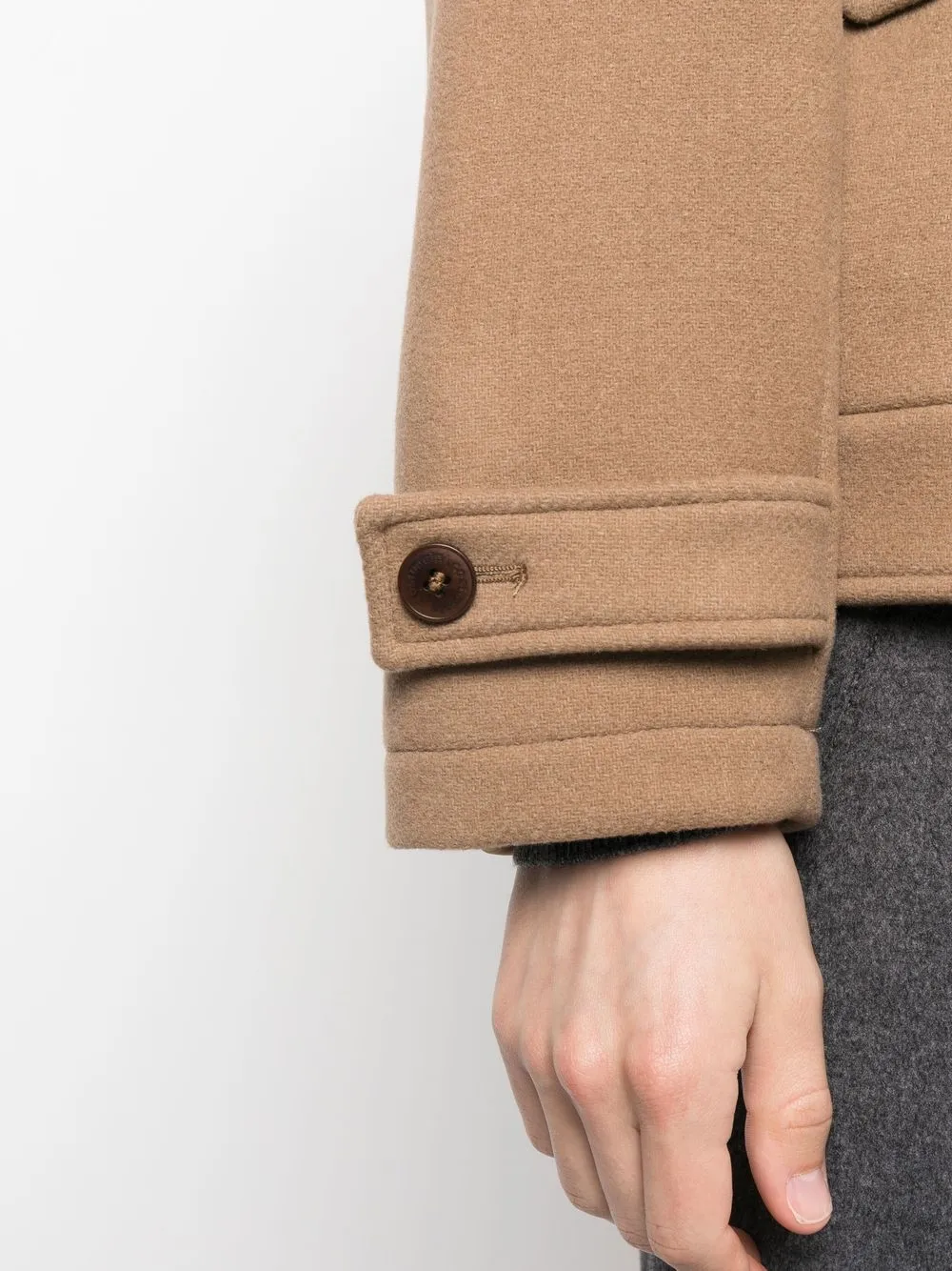 Costumein Pointed Collar Shirt Jacket In Neutrals Modesens