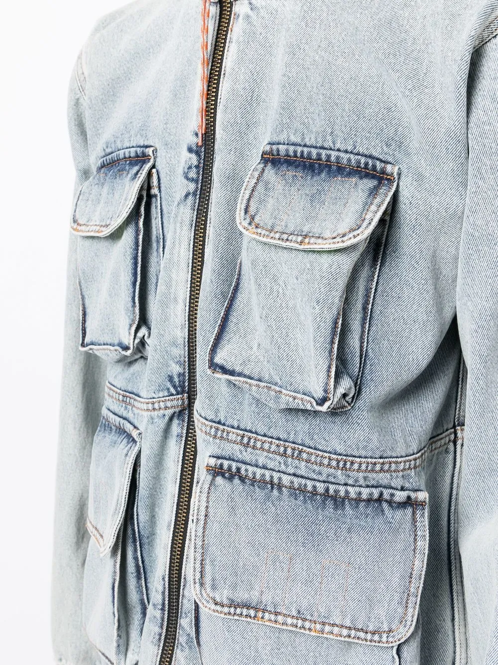 Aries pocket-detail Denim Jacket | Blue | FARFETCH UK