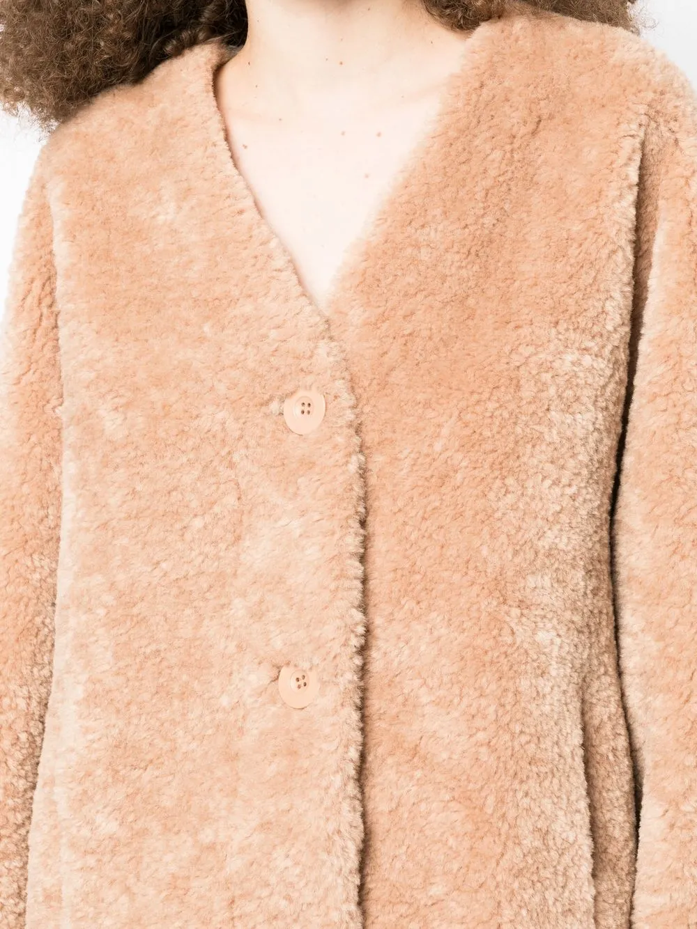 Stand Studio V-neck Faux-shearling Jacket In 褐色 | ModeSens Stand Studio V-neck Faux-shearling Jacket In 褐色 | ModeSens