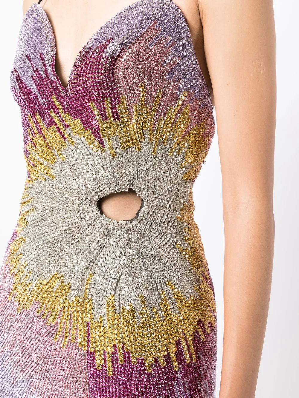 Area Crystal-embellished Mini Dress In Mehrfarbig | ModeSens