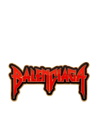 Balenciaga logo-lettering Brooch - Farfetch