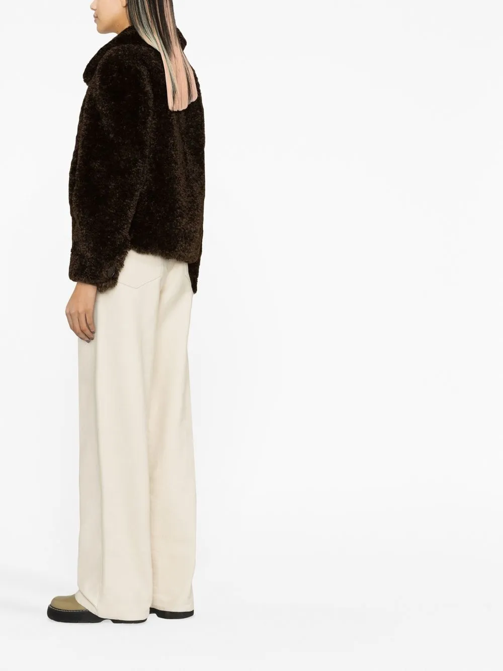 STAND STUDIO faux-fur Buttoned Jacket - Farfetch