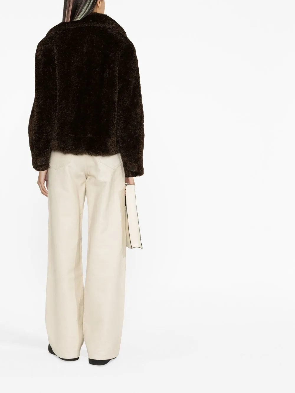 STAND STUDIO faux-fur Buttoned Jacket - Farfetch
