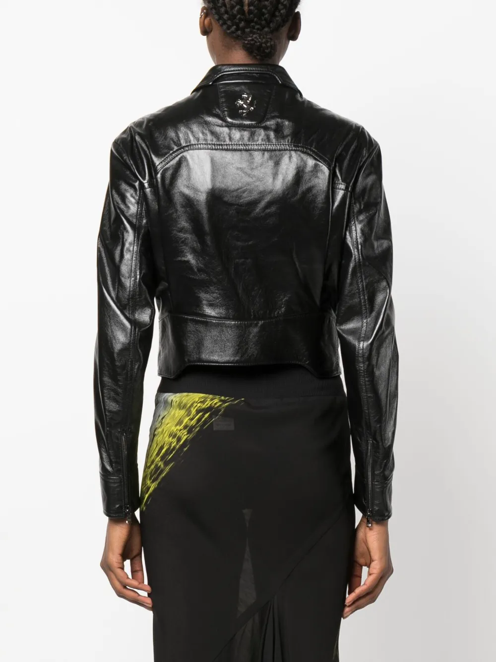 Ferrari Logo-plaque Patent Leather Jacket In Black | ModeSens