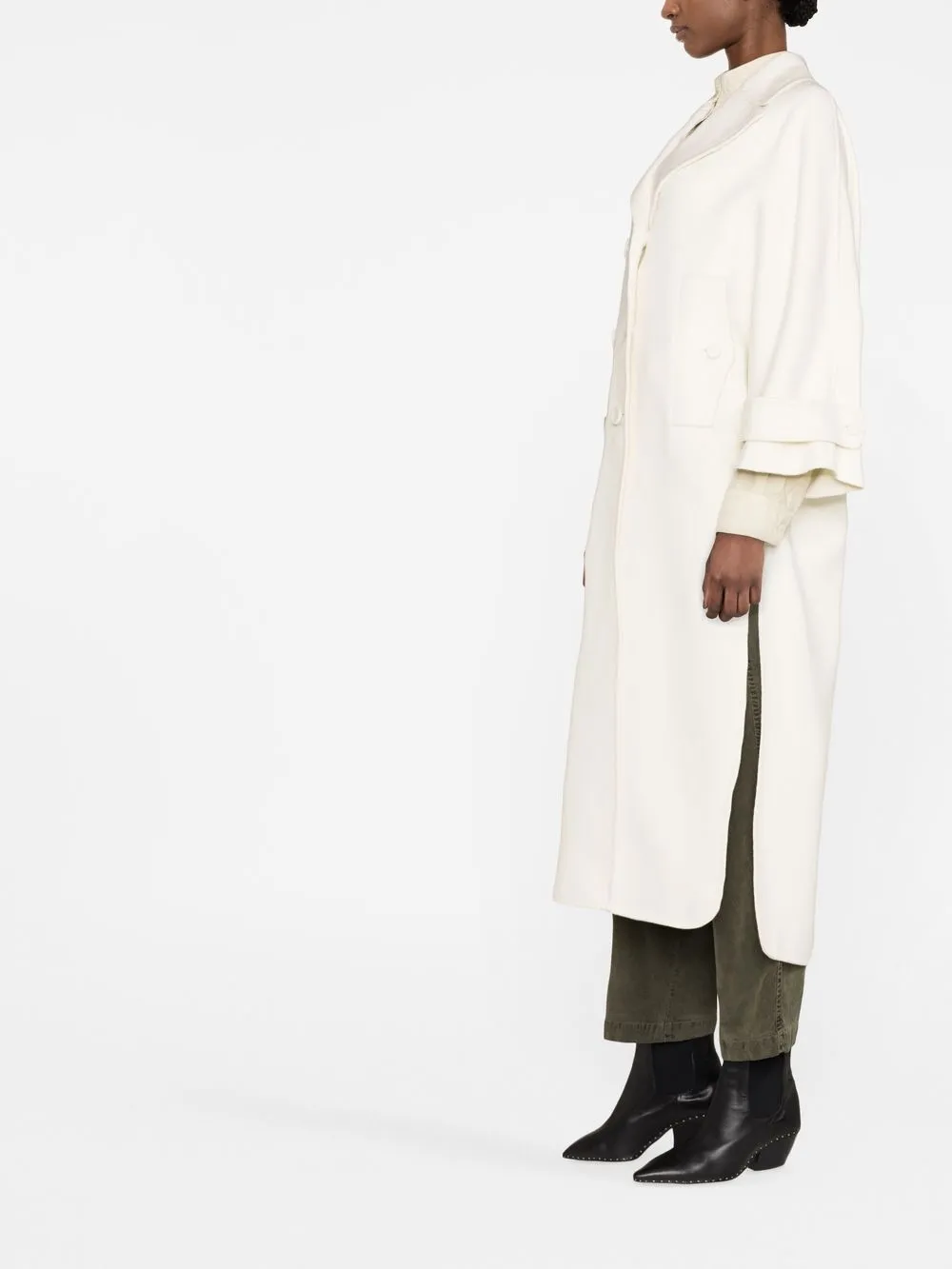 Ermanno Scervino double-breasted Maxi Coat | White | FARFETCH
