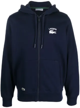 Lacoste zip-up Drawstring Hoodie - Farfetch