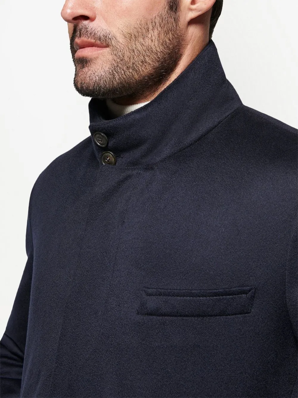 Norwegian Wool Cashmere down-lined Jacket | Blue | FARFETCH