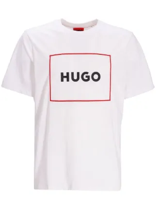 HUGO logo-print Cotton T-shirt - Farfetch