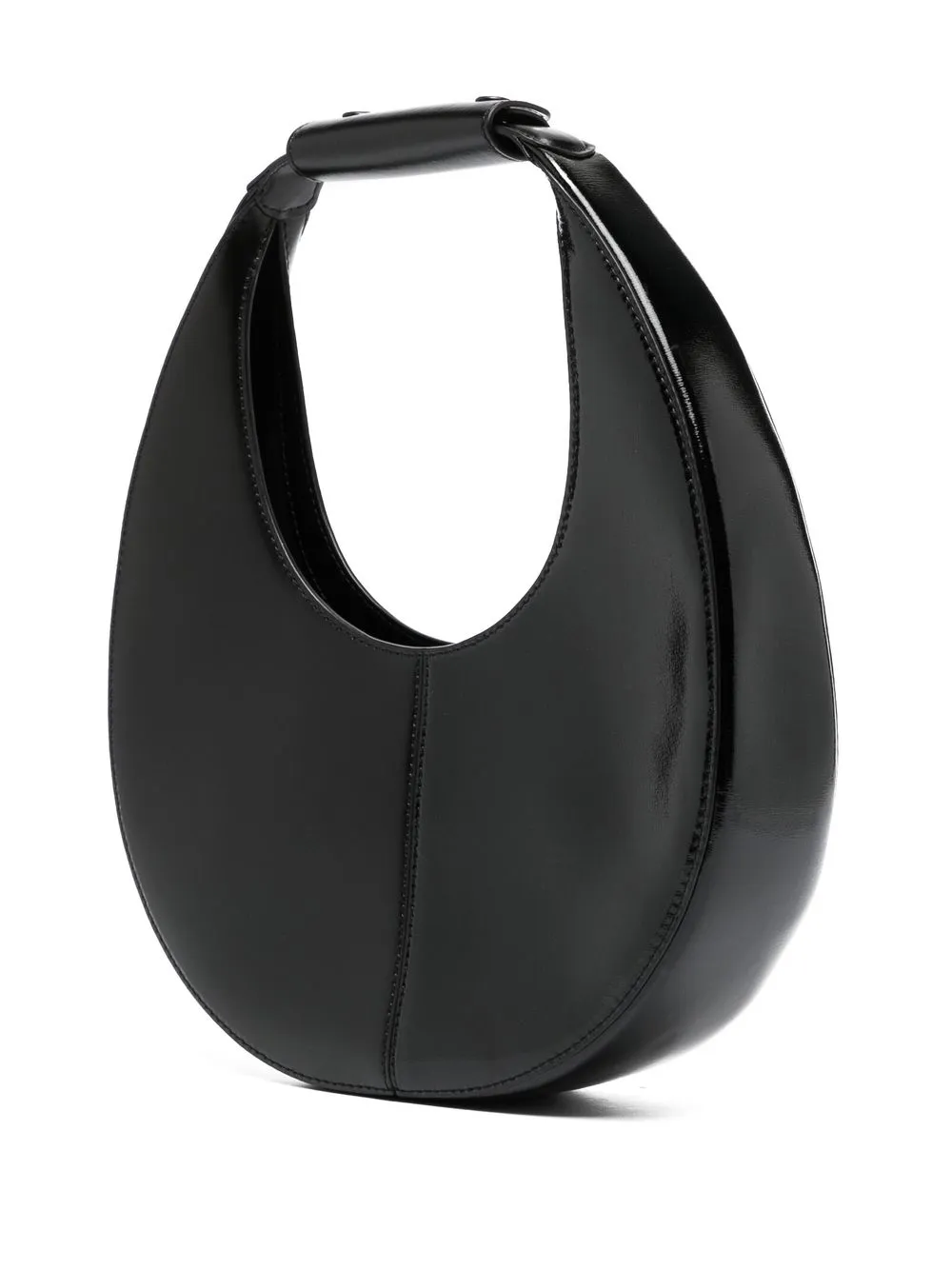 Staud Moon Leather Shoulder Bag In Black | ModeSens