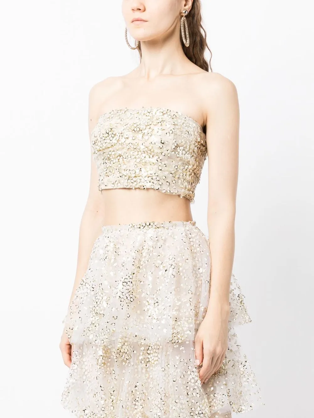 Bambah sequin-embellished Tube Top - Farfetch