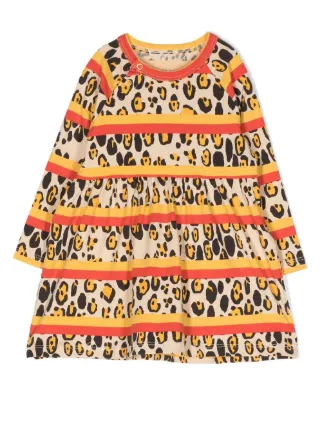 Mini Rodini leopard-print Midi Dress | Yellow | FARFETCH