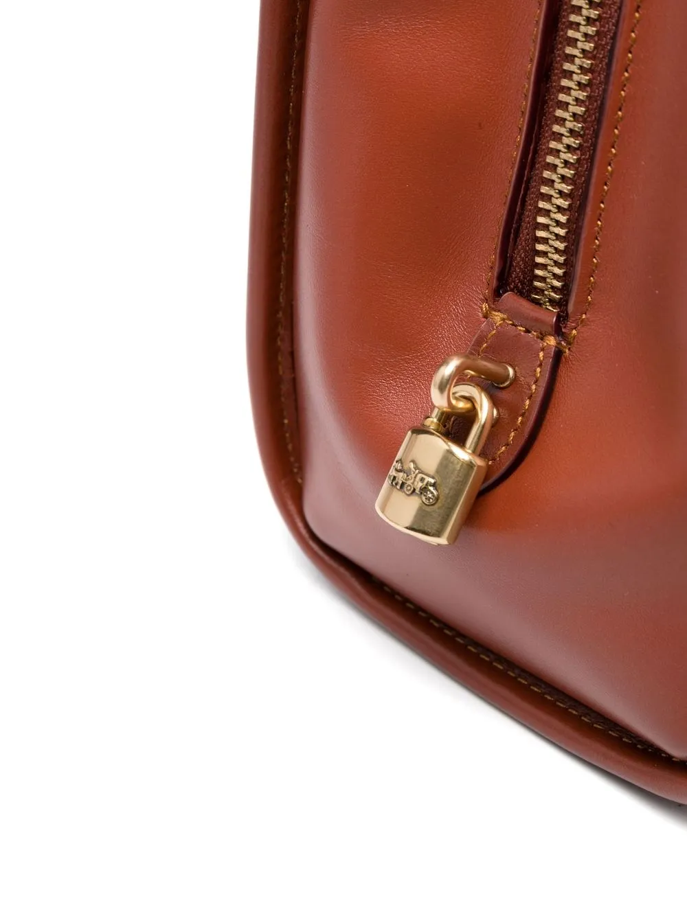 Coach Logo-print Leather Tote Bag In Brown | ModeSens