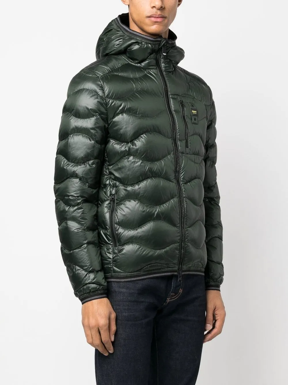 Blauer Feather-down Quilted Jacket In 绿色 | ModeSens