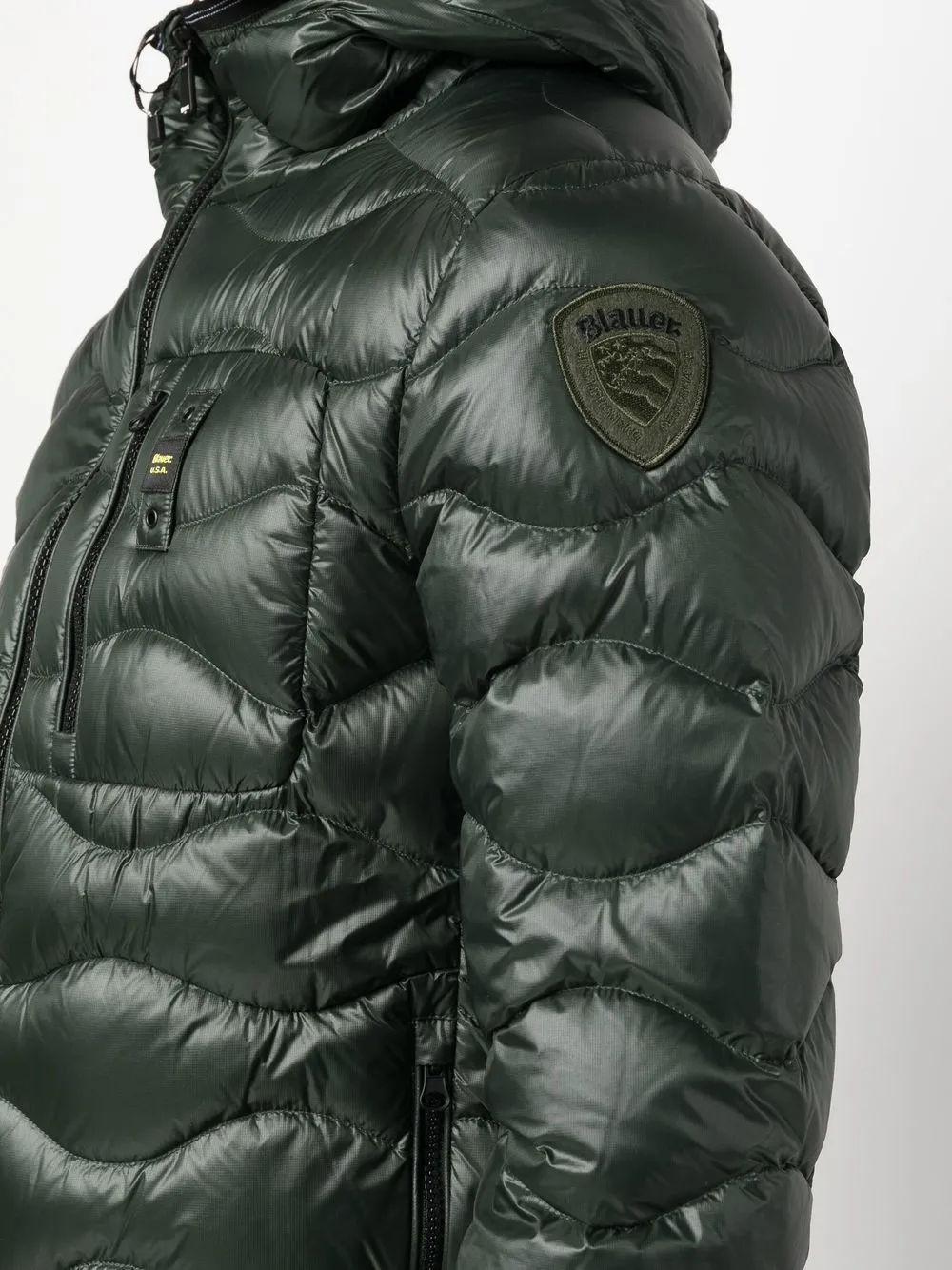 Blauer Feather-down Quilted Jacket In 绿色 | ModeSens
