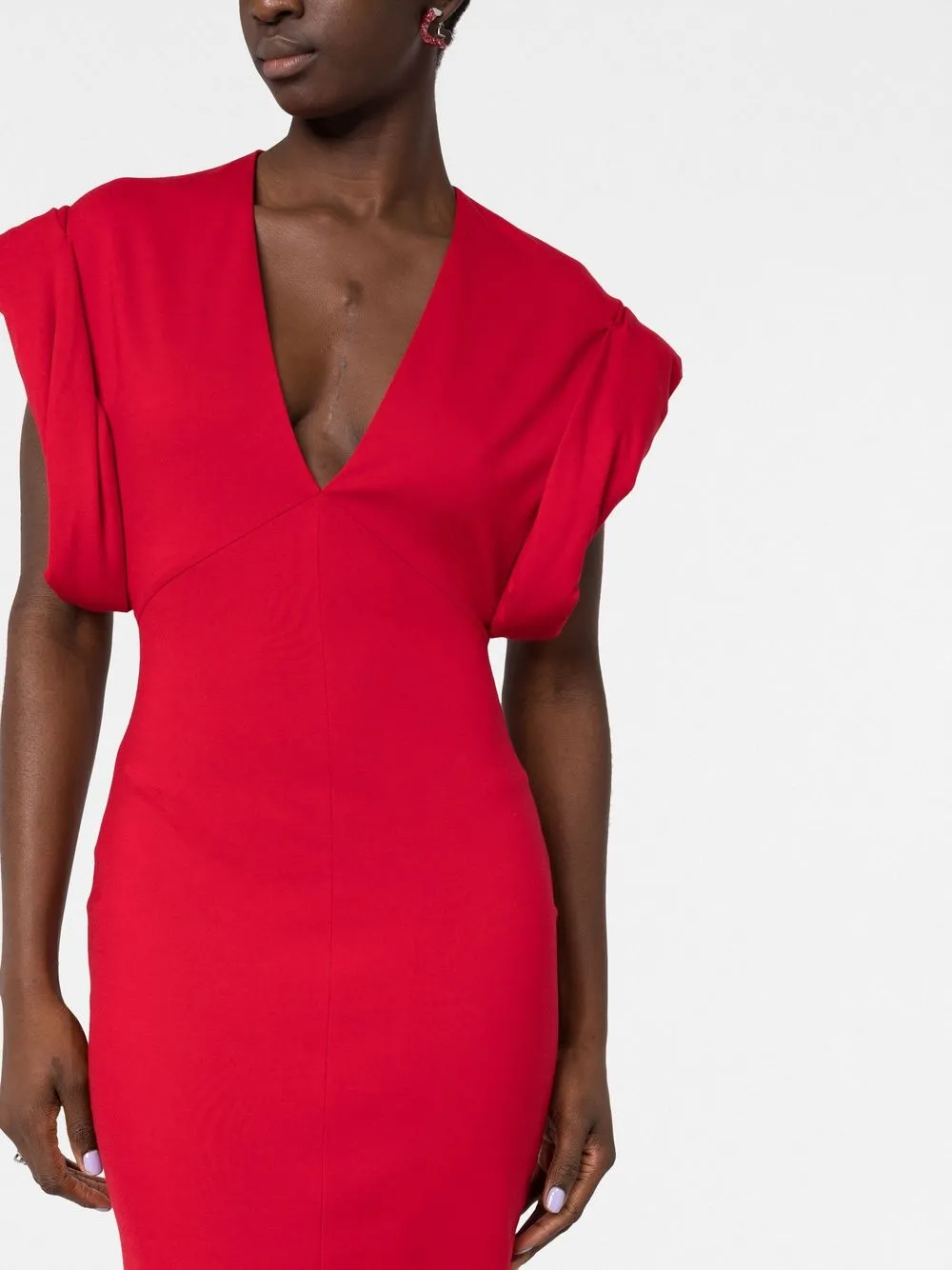 The Attico V Neck Backless Evening Dress Farfetch