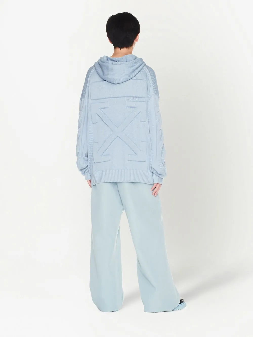 Off-White 3D Diag Knit Hoodie - Farfetch