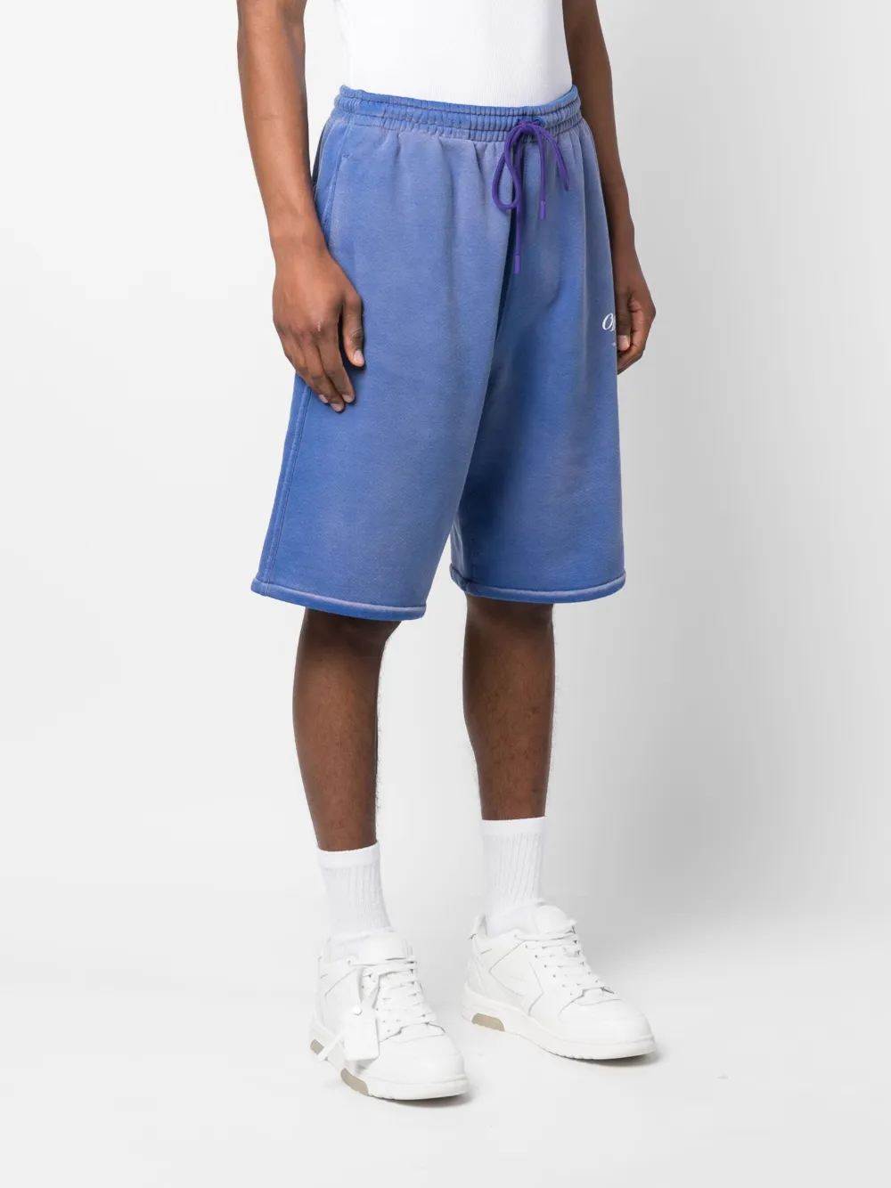 Off-White Wave Off Skate Cotton Track Shorts - Farfetch