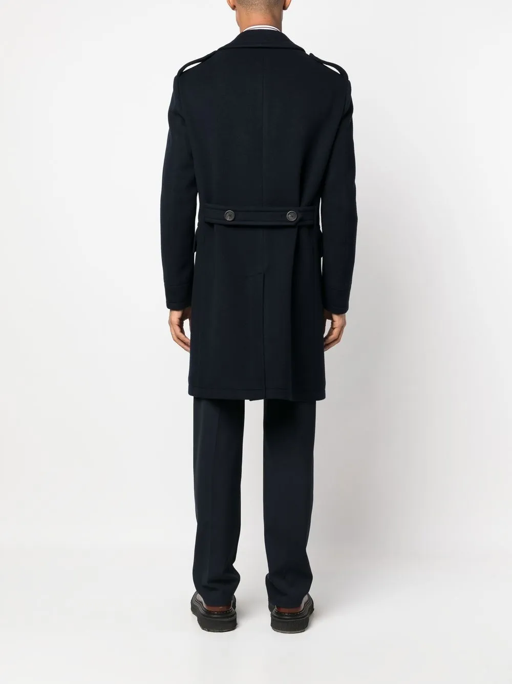 Canali Double-breasted Wool And Cashmere Coat In Blue | ModeSens Canali Double-breasted Wool And Cashmere Coat In Blue | ModeSens