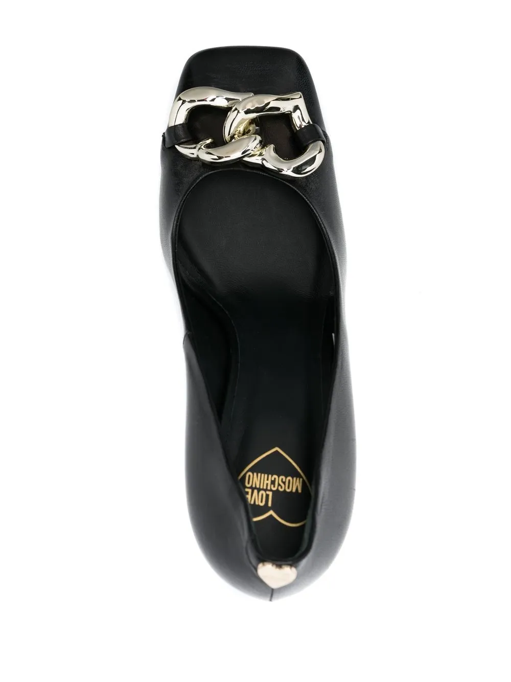 Love Moschino 100mm Heart chain-link Pumps - Farfetch