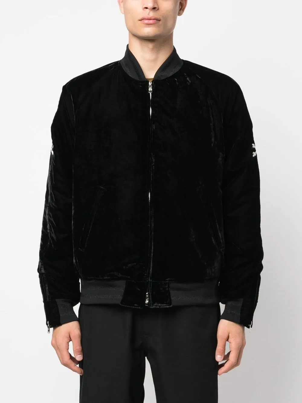 Mastermind Japan Rear Logo Skull Embroidered Bomber Jacket In Schwarz ...