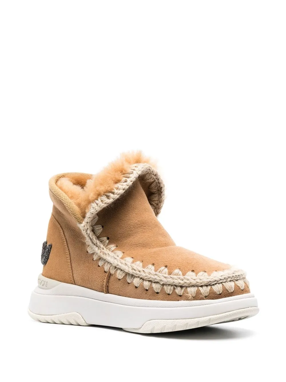Mou Eskimo Shearling-lined Boots In Brown | ModeSens