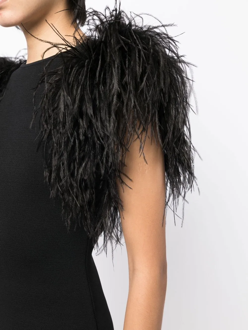 Rachel Gilbert Elcie feather-trim Mini Dress - Farfetch