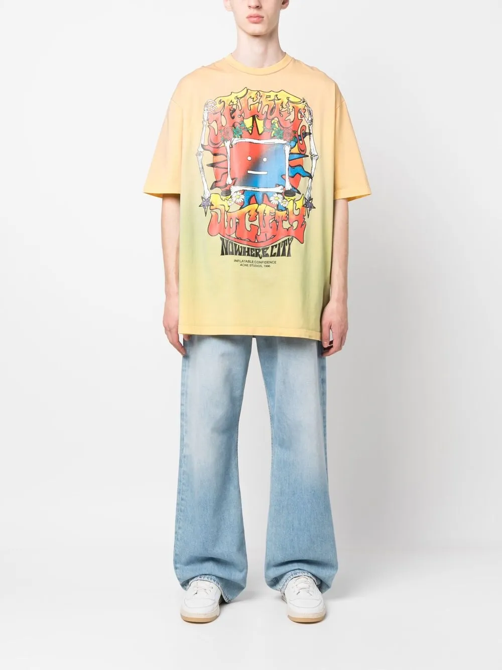 Acne Studios Graphic print Stretch cotton T shirt Farfetch