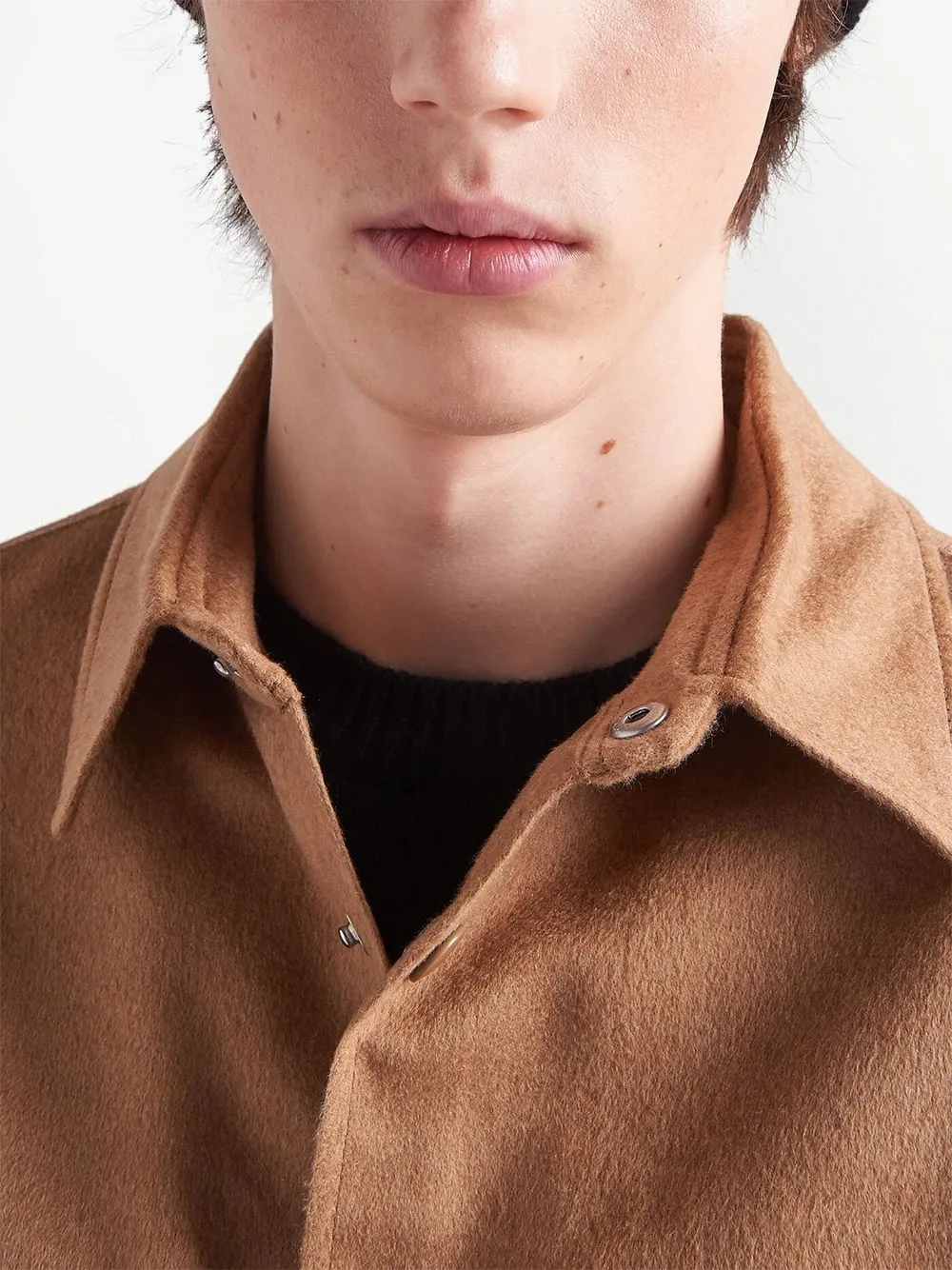 Prada logo-patch long-sleeve Shirt - Farfetch