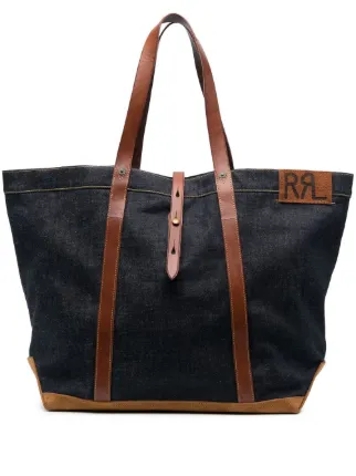 Ralph Lauren RRL Leather Tote Bag | Blue | FARFETCH UK