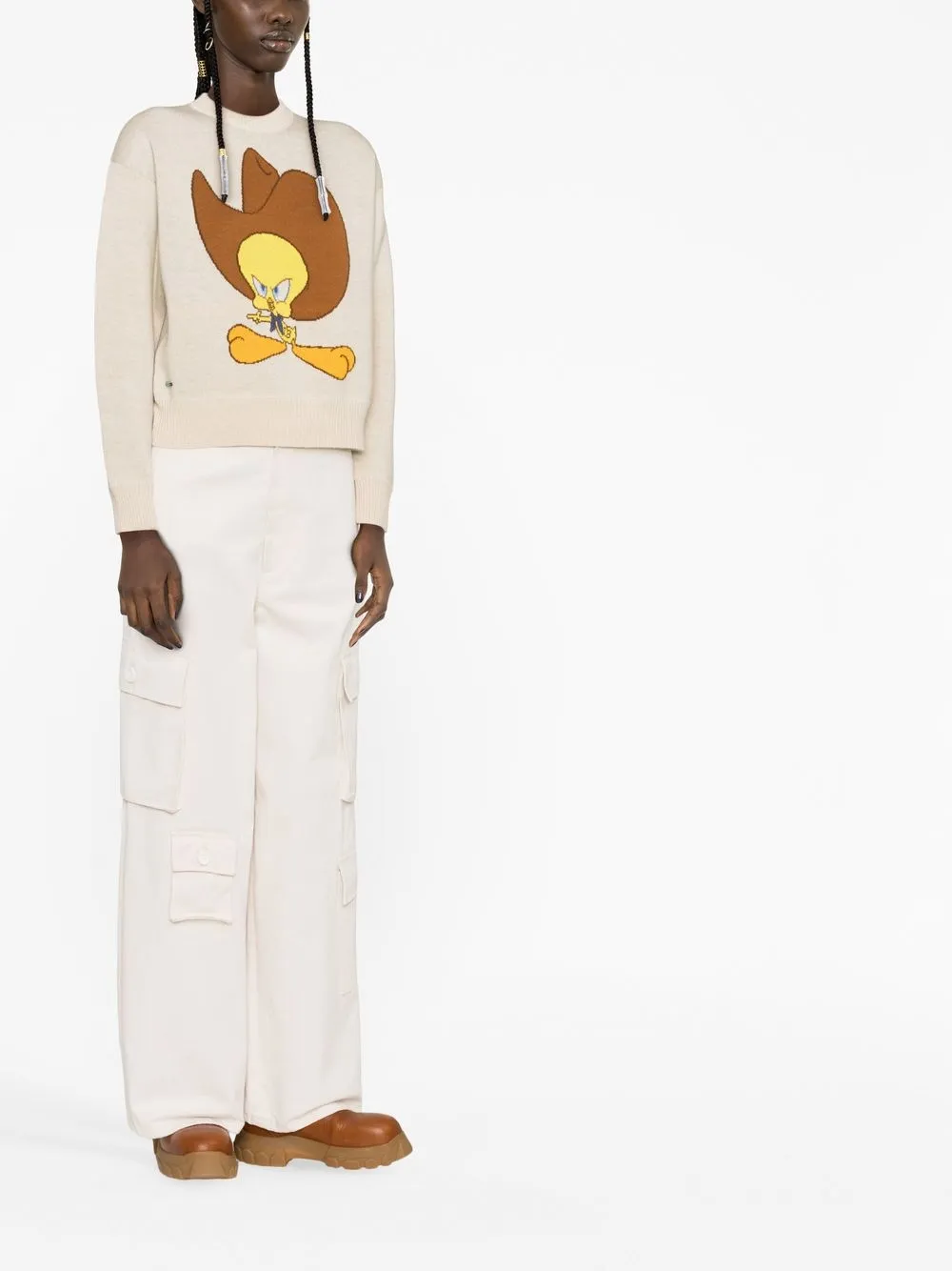 Alanui Tweety Cowboy Icon Jacquard Jumper - Farfetch