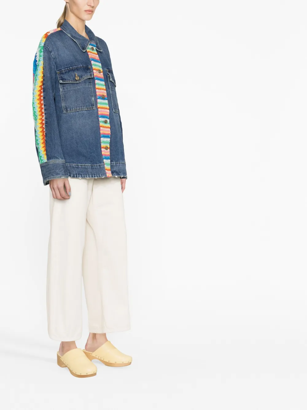 Alanui Over The Rainbow Denim Jacket | Blue | FARFETCH