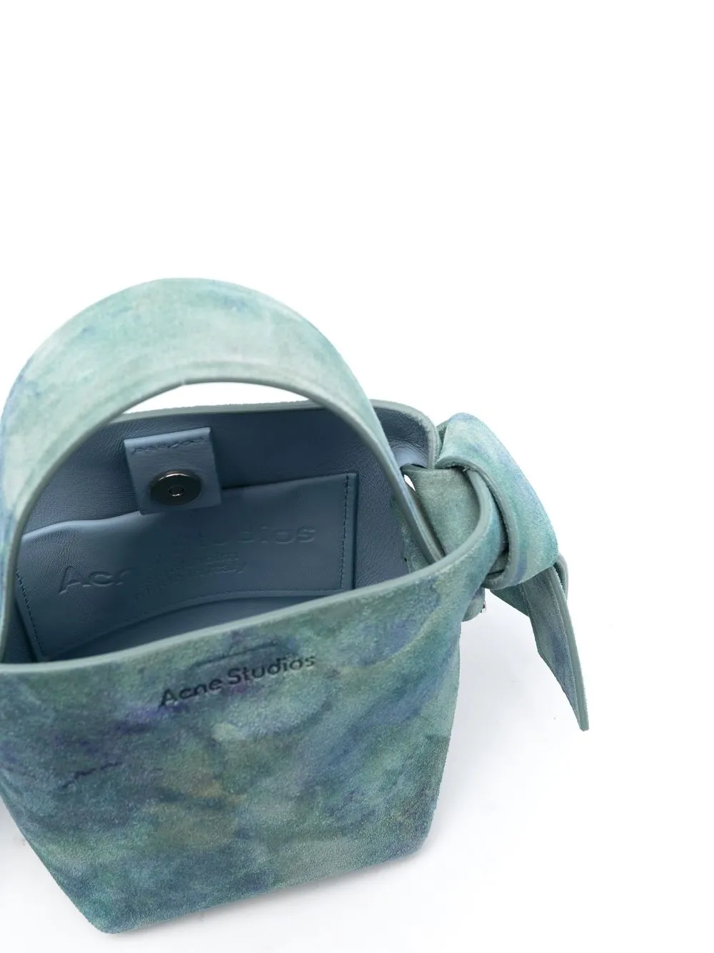 Acne Studios Tie-dye Pattern Suede Bag In Blue | ModeSens