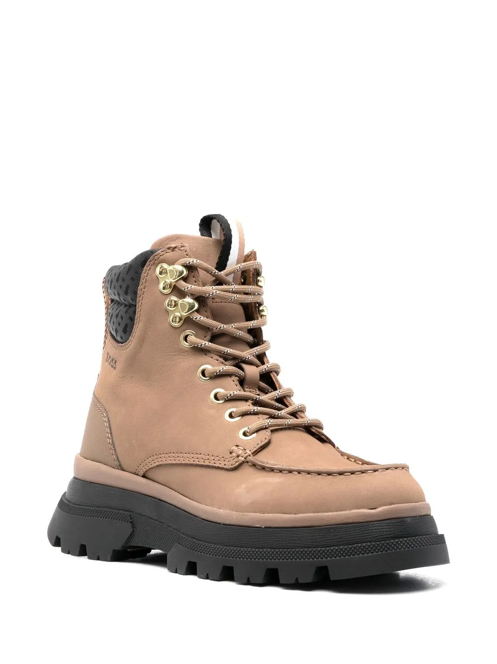 Hugo Boss Logo-print Hiking Boots In Camel | ModeSens