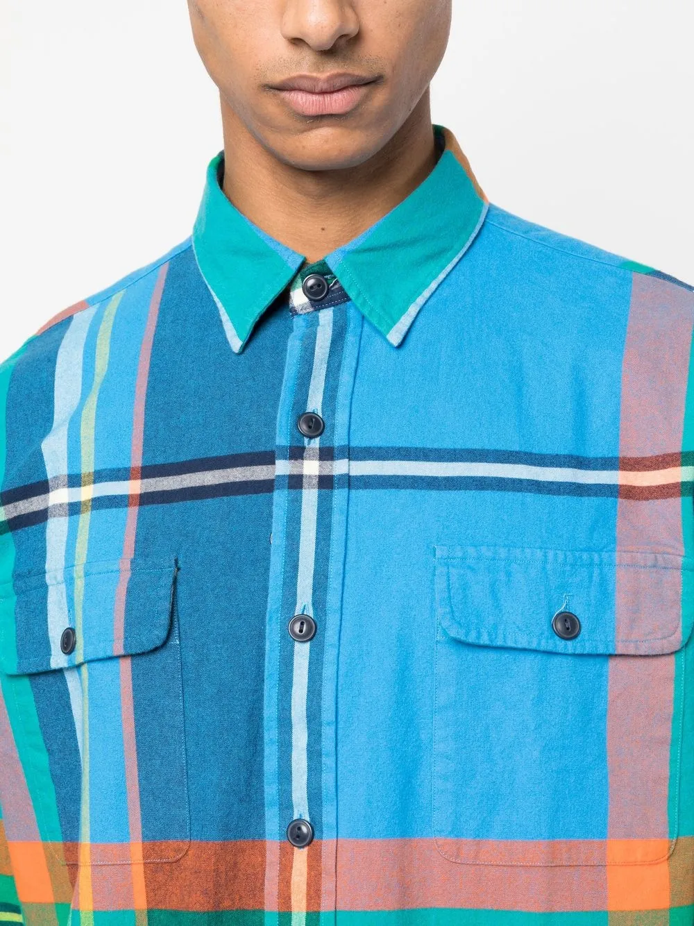Polo Ralph Lauren Plaid-check Print Shirt In Blue | ModeSens