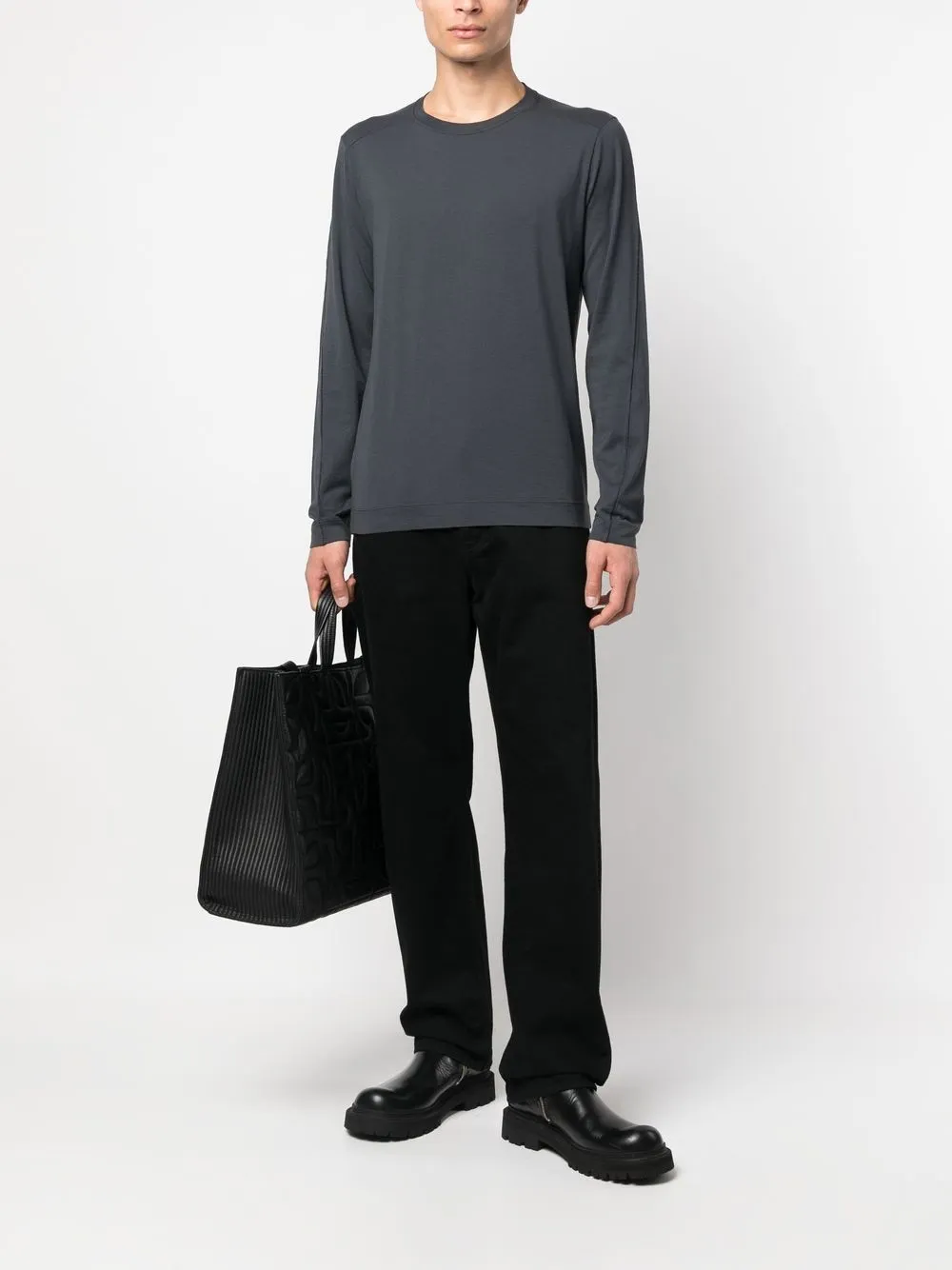 Transit round-neck long-sleeved T-shirt | Smart Closet