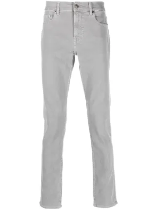 7 For All Mankind Jean Slim à Taille mi-haute | Gris | FARFETCH FR