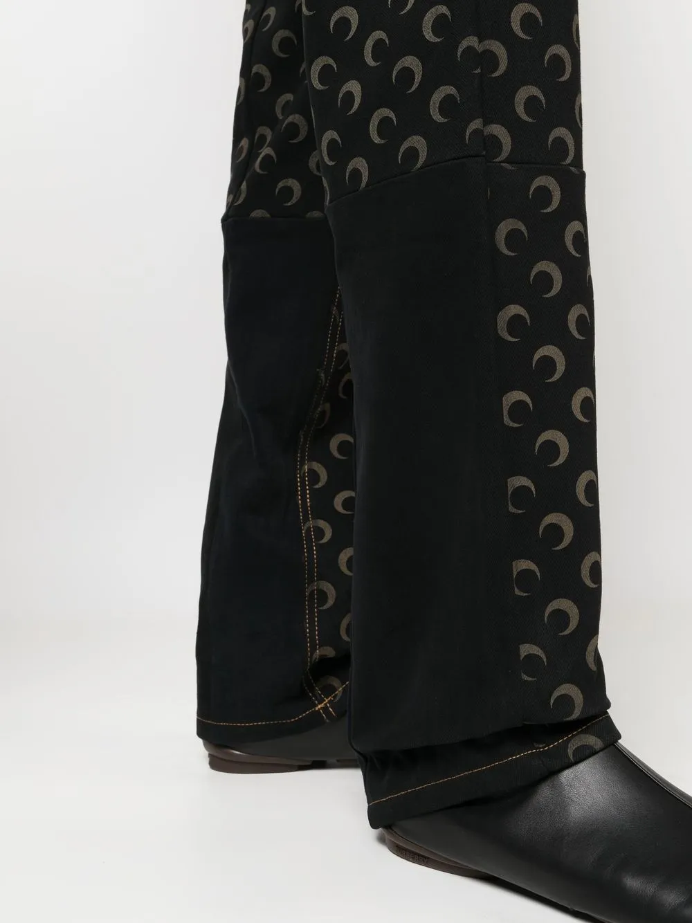 Marine Serre crescent-moon print jeans | Smart Closet