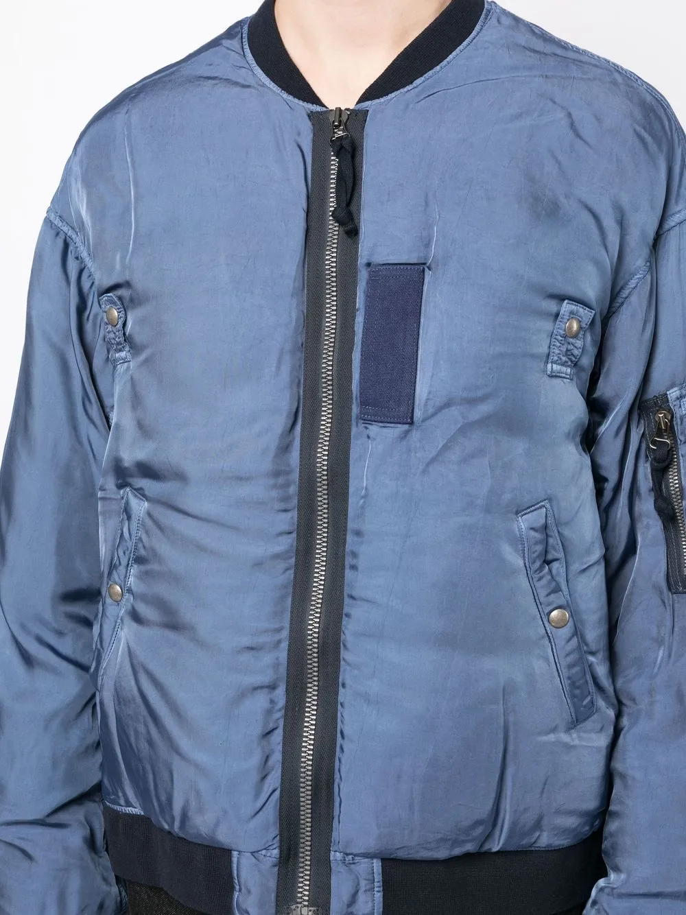 Visvim Thorson Down Bomber Jacket In Blue | ModeSens