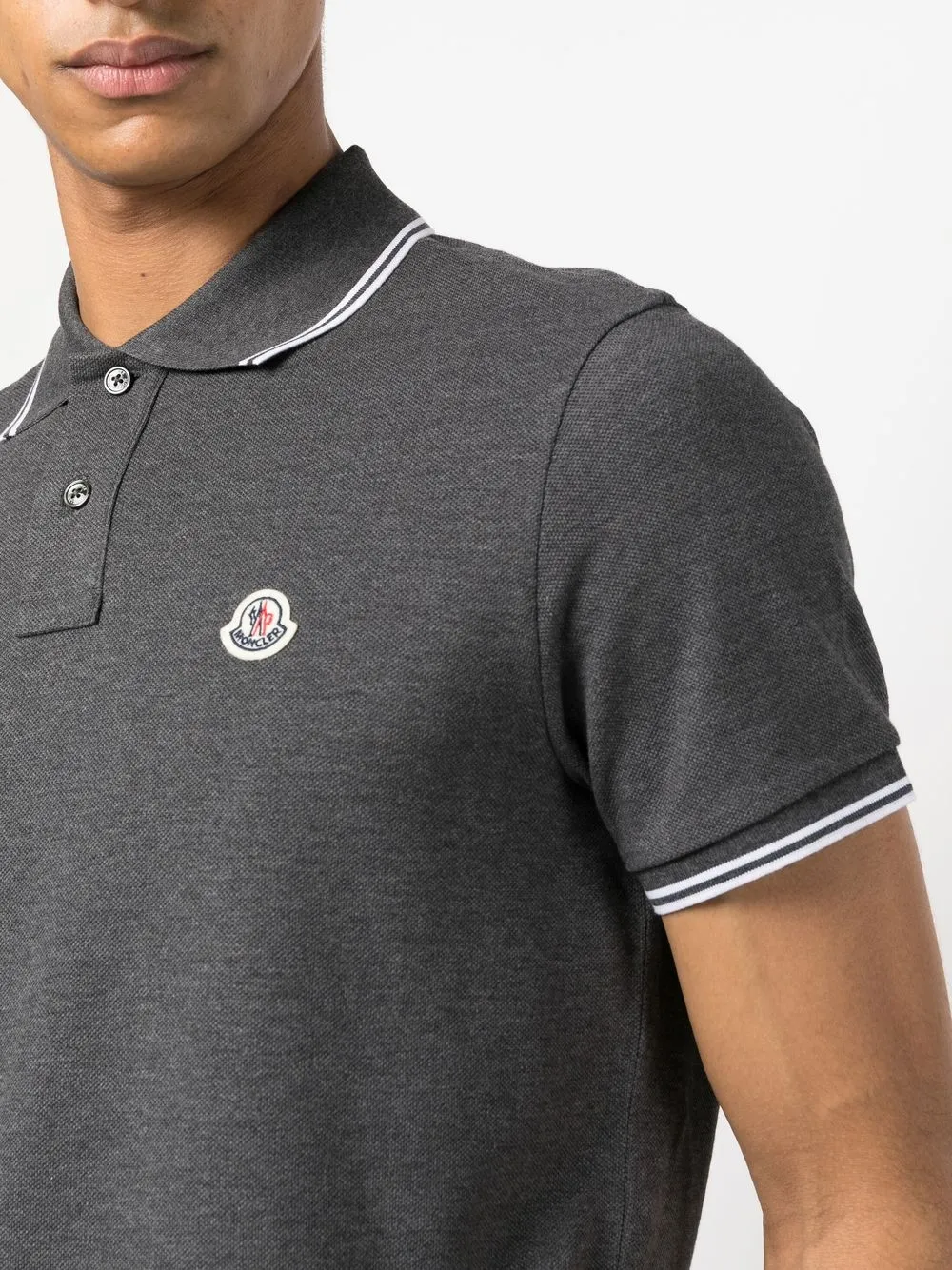 Moncler logo-patch Polo Shirt - Farfetch