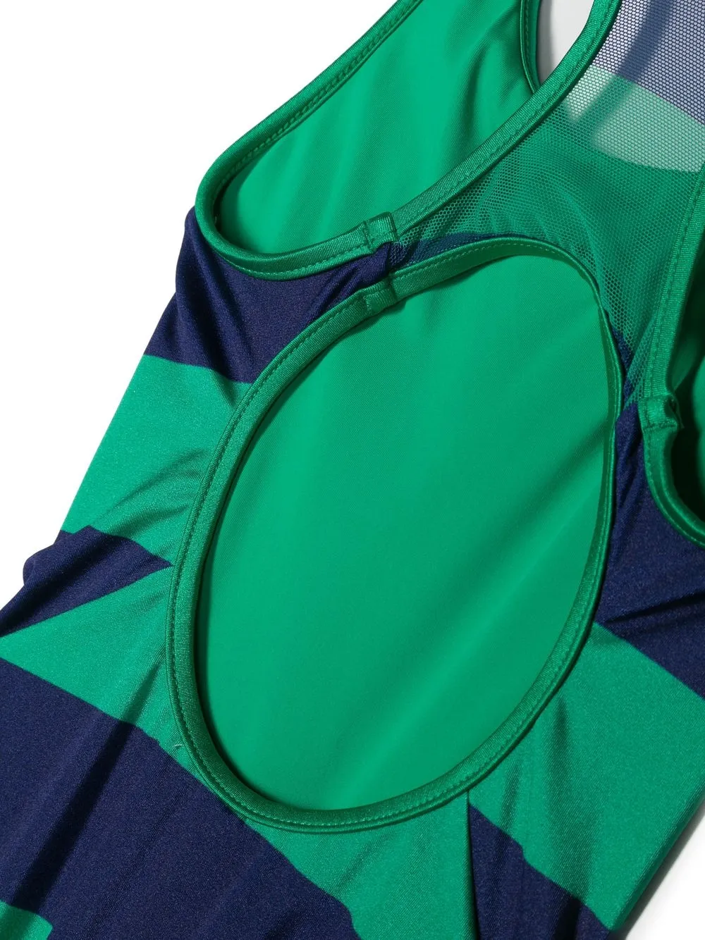 Zimmermann Kids' Striped Racerback Swimsuit In Navy/ Green Stripe ...