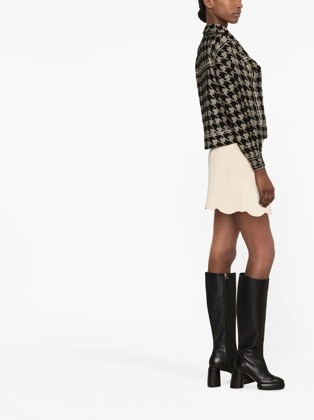 Sandro Tweed Coatigan In Black | ModeSens