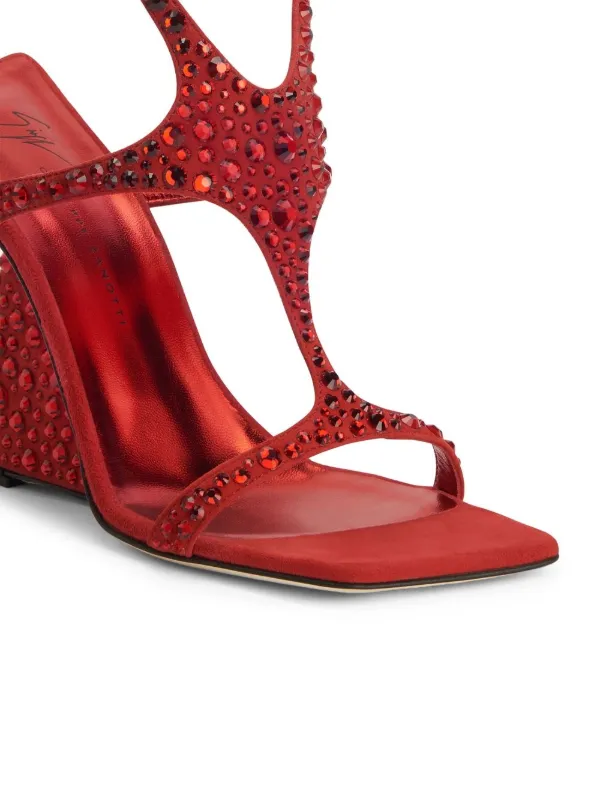 Giuseppe Zanotti Sandália Tutankamon Com Cristais e Salto Giuseppe Zanotti Sandália Tutankamon Com Cristais e Salto